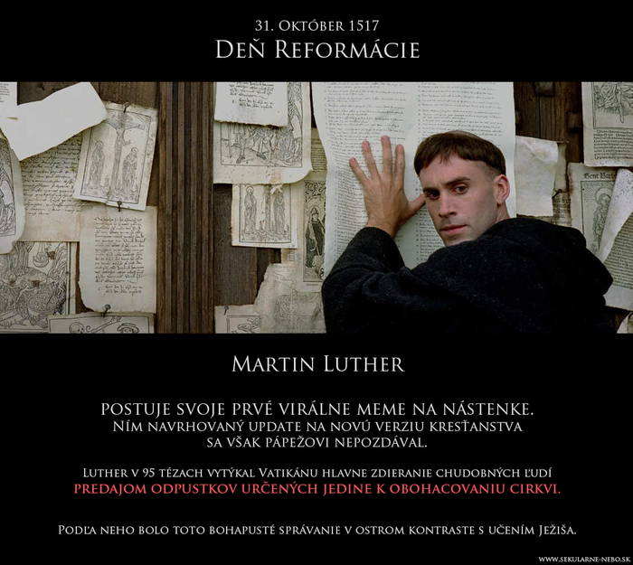 Deň reformácie a 95 téz Luthera proti cirkvi. :: Sekularne-nebo